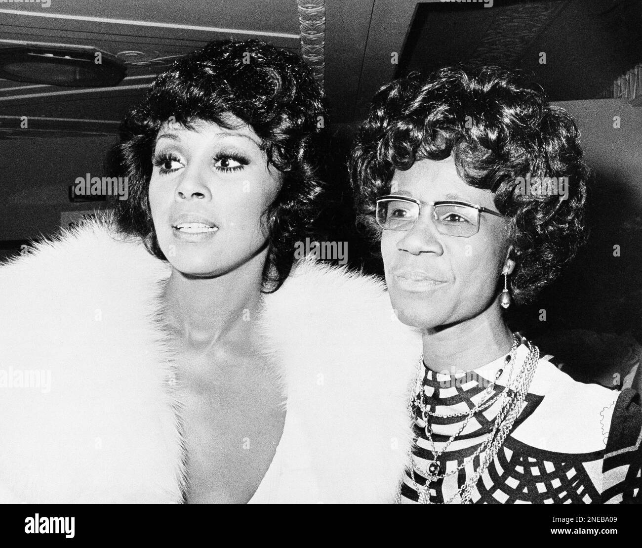 Actress Diahann Carroll, (left) and Congresswoman Shirley Chisholm ...