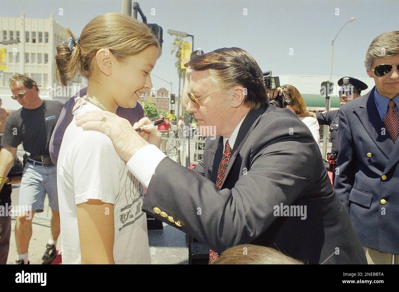 Actor Robert Vaughn autographs Illya Biederman?s shirt after his star ...