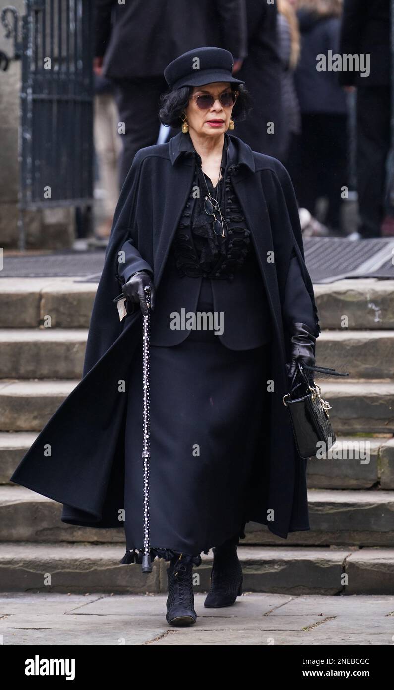 Bianca Jagger arrives for a memorial service to honour and celebrate ...