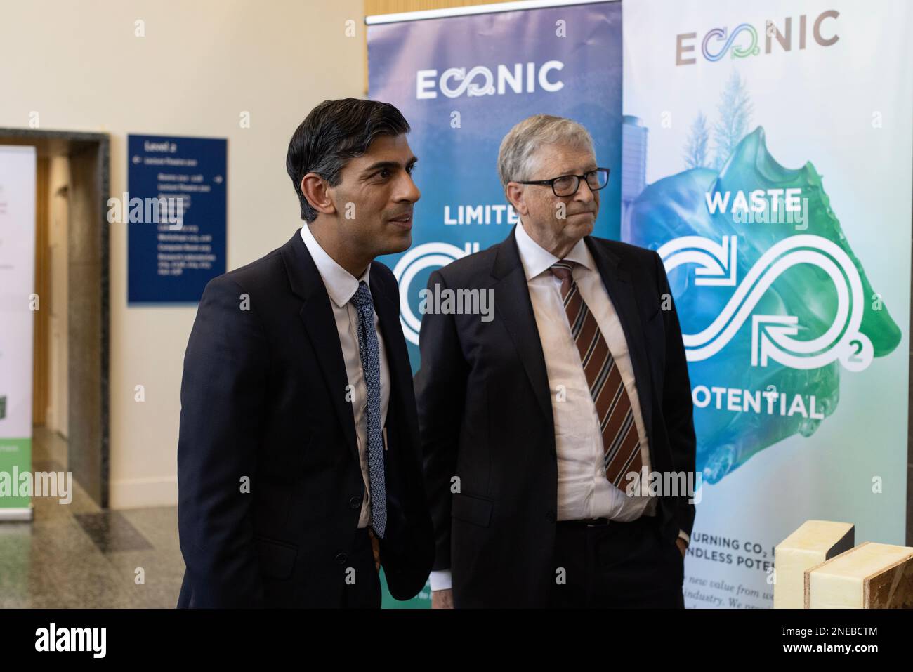 UK Prime Minister Rishi Sunak at Imperial College London with Bill ...