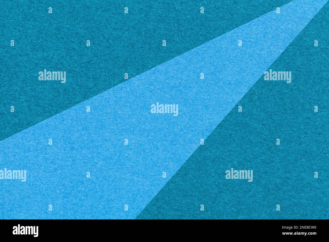 Texture of old craft blue and turquoise color paper background, macro ...