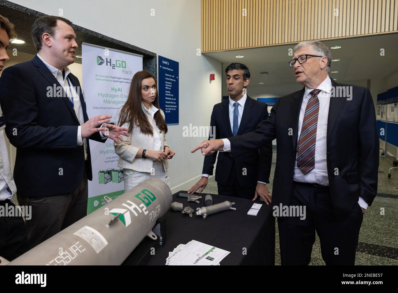 UK Prime Minister Rishi Sunak at Imperial College London with Bill ...
