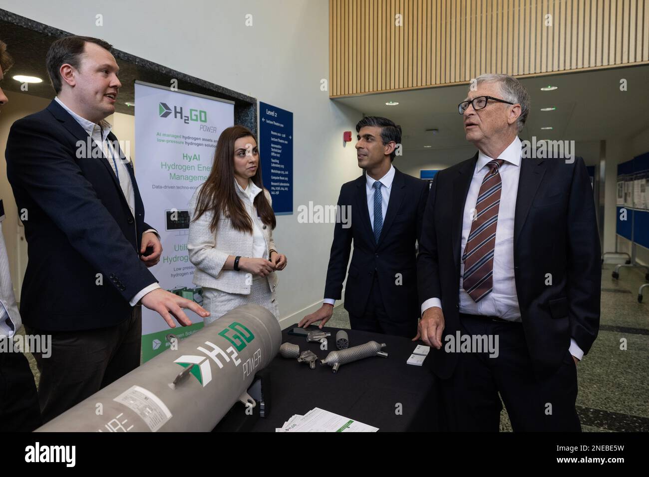 UK Prime Minister Rishi Sunak at Imperial College London with Bill ...
