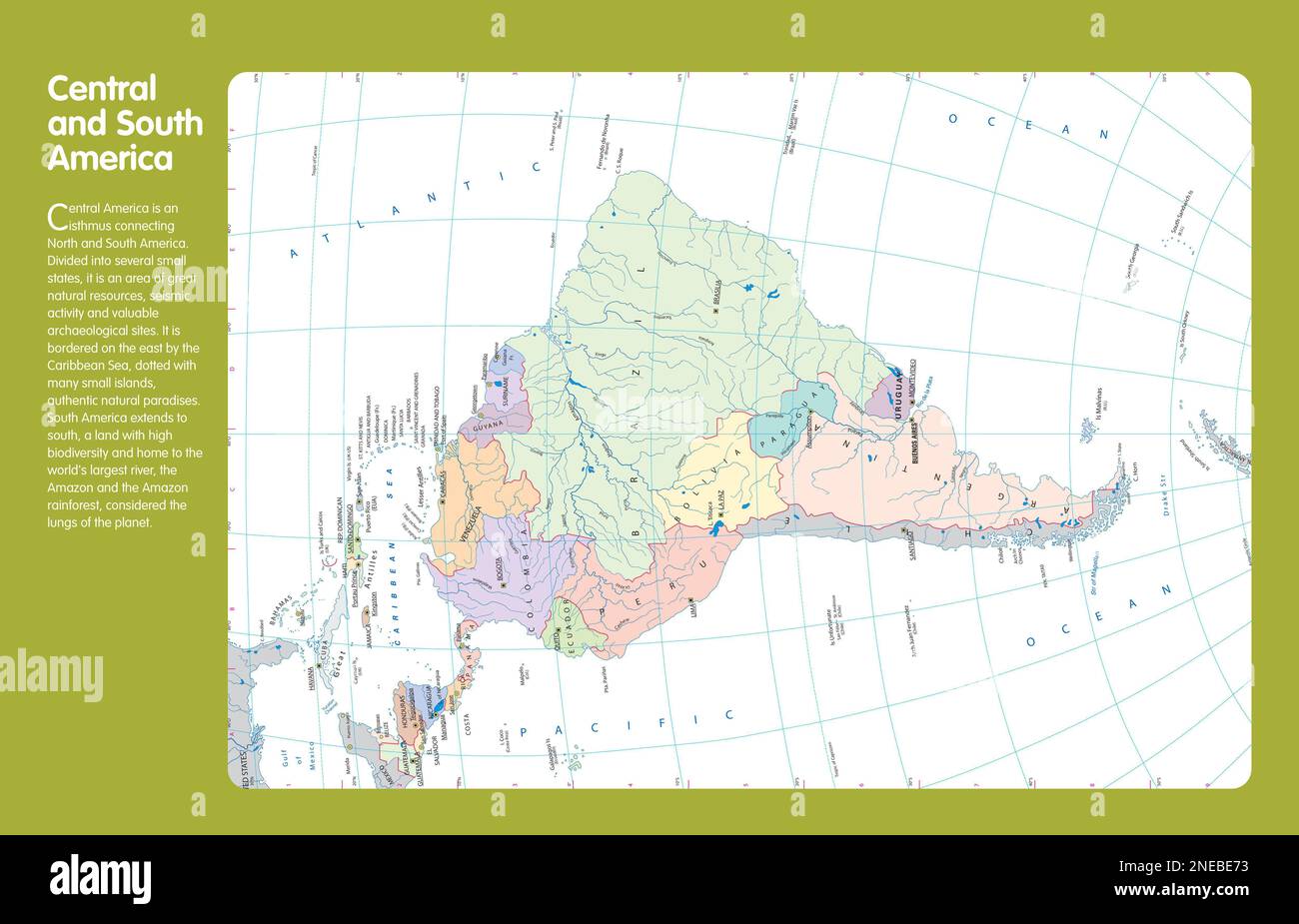 Infographic-map of Central and South America. [QuarkXPress (.qxp ...