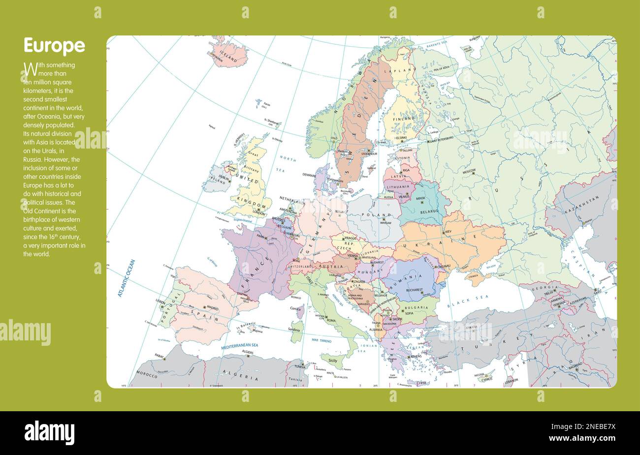 Infographic-map of the European continent. [QuarkXPress (.qxp); Adobe ...