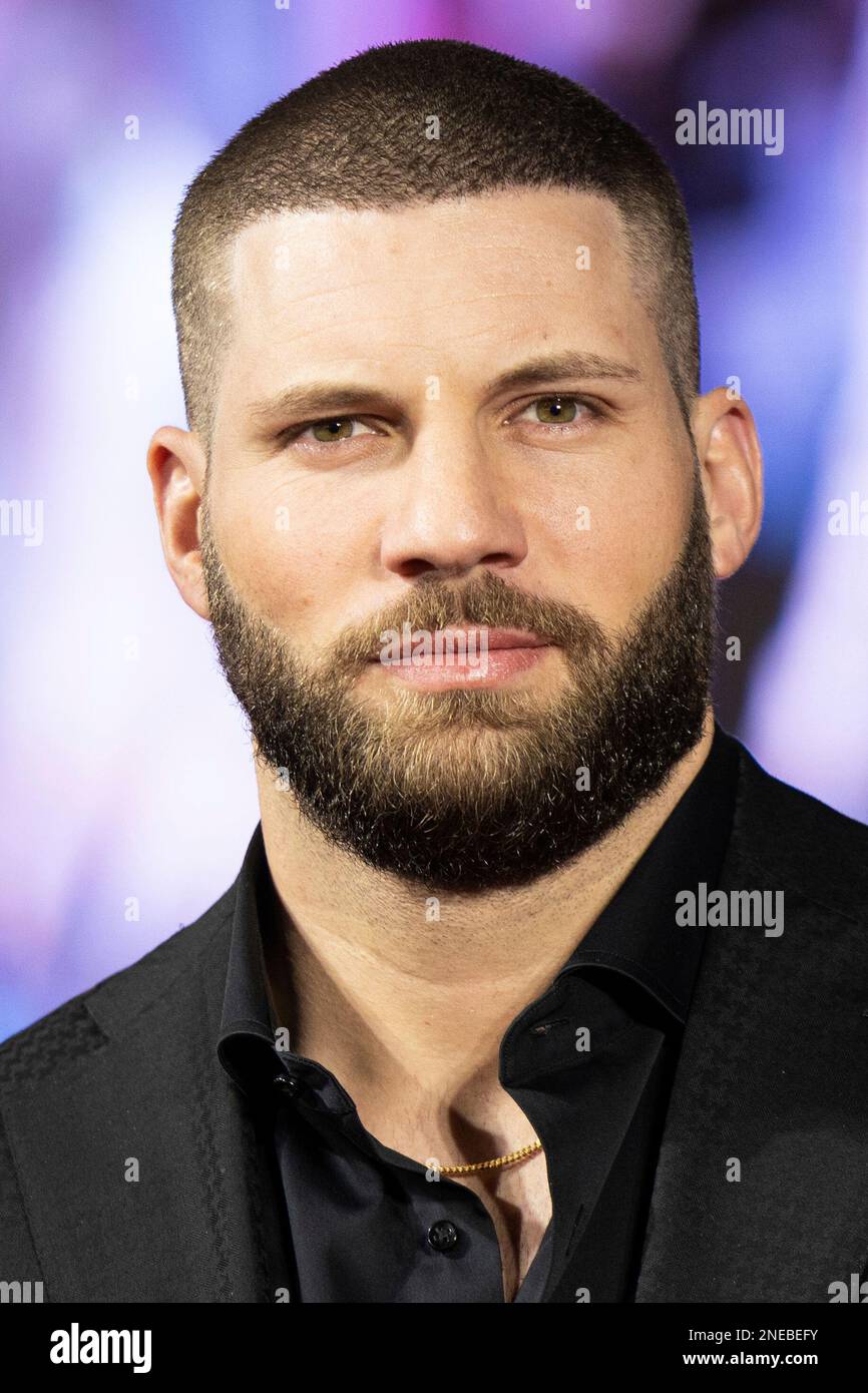 Florian Munteanu poses for photographers upon arrival for the premiere ...
