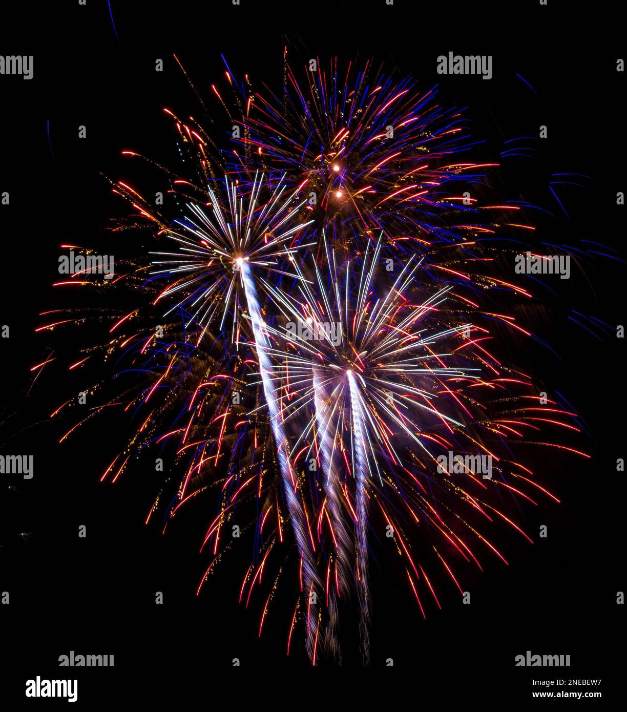 Big Bang Fireworks Display in Norwich City Center 2014 Stock Photo - Alamy