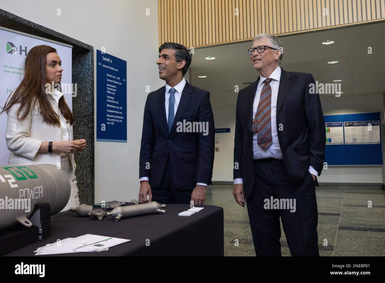 UK Prime Minister Rishi Sunak at Imperial College London with Bill ...