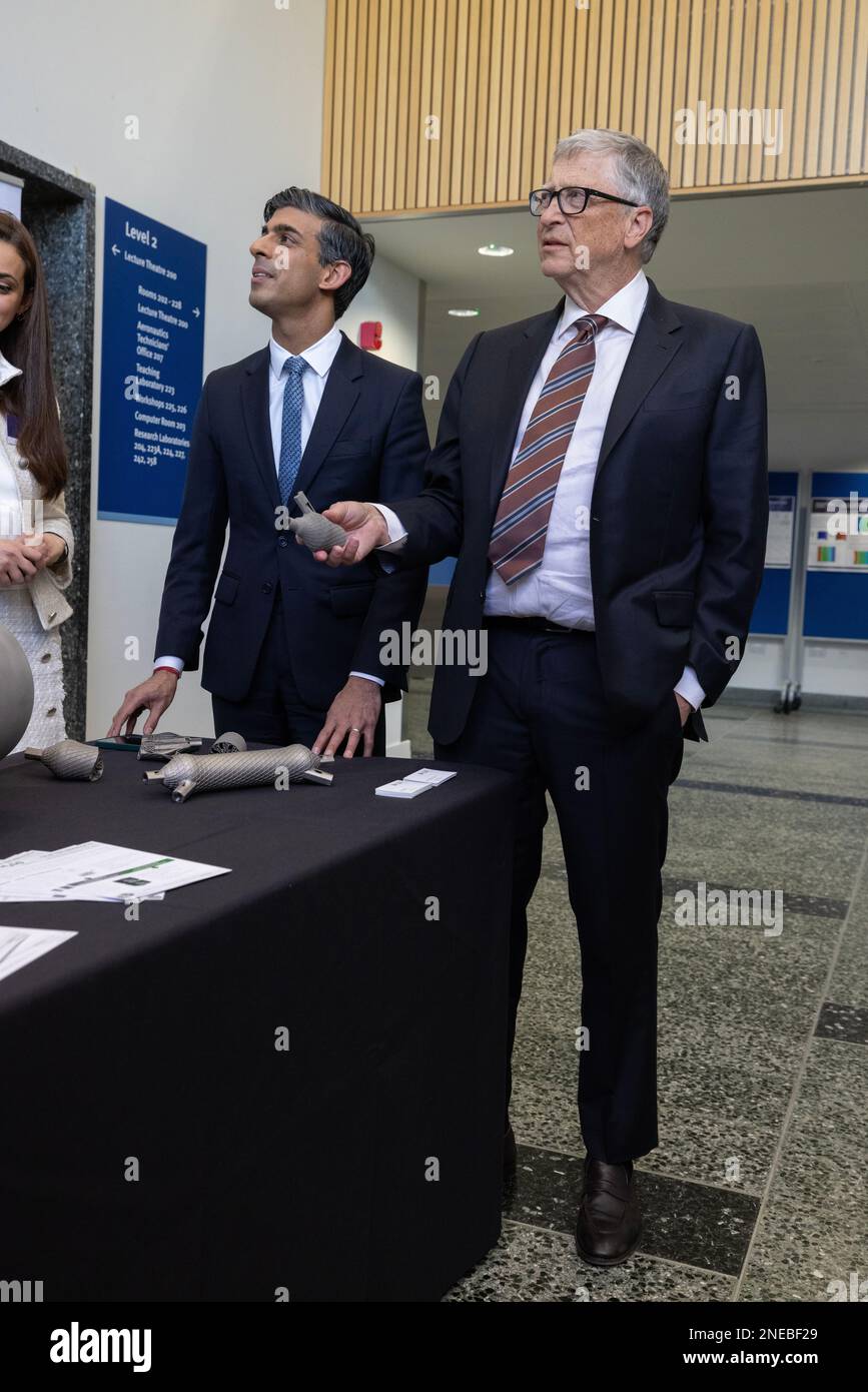 UK Prime Minister Rishi Sunak at Imperial College London with Bill ...
