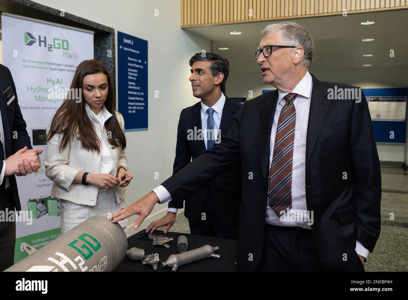 UK Prime Minister Rishi Sunak at Imperial College London with Bill ...