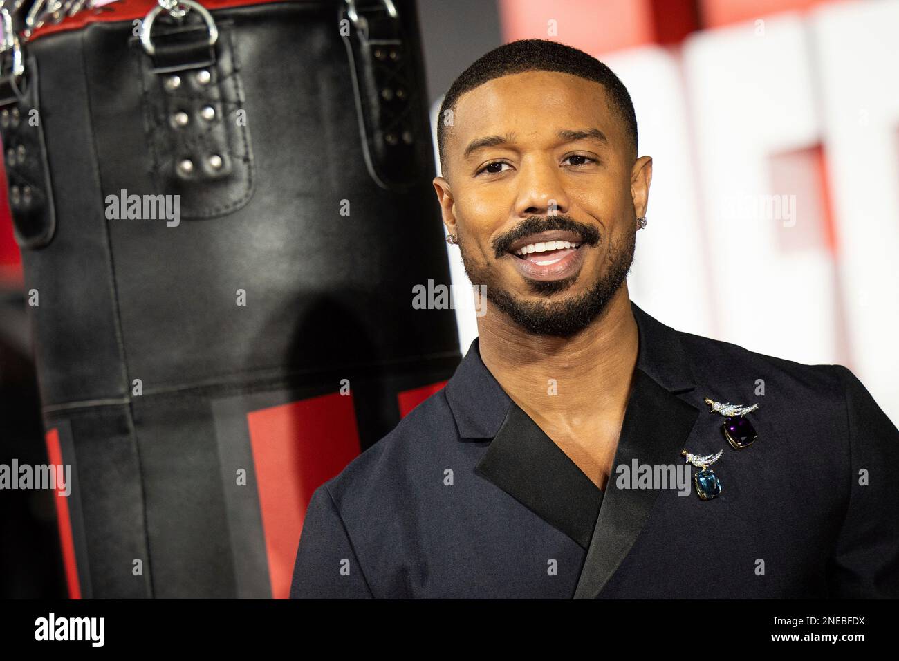 Michael B. Jordan poses for photographers upon arrival for the premiere ...
