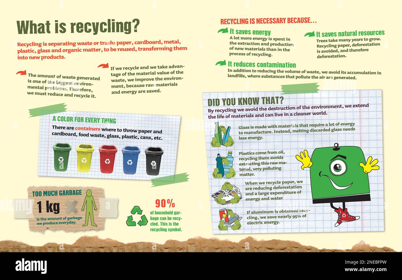 Infographic about recycling: types of containers and why it is ...