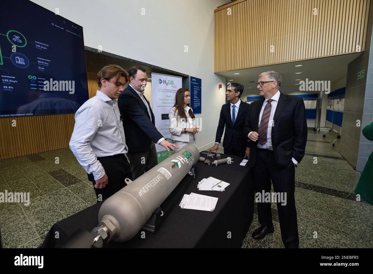 UK Prime Minister Rishi Sunak at Imperial College London with Bill ...