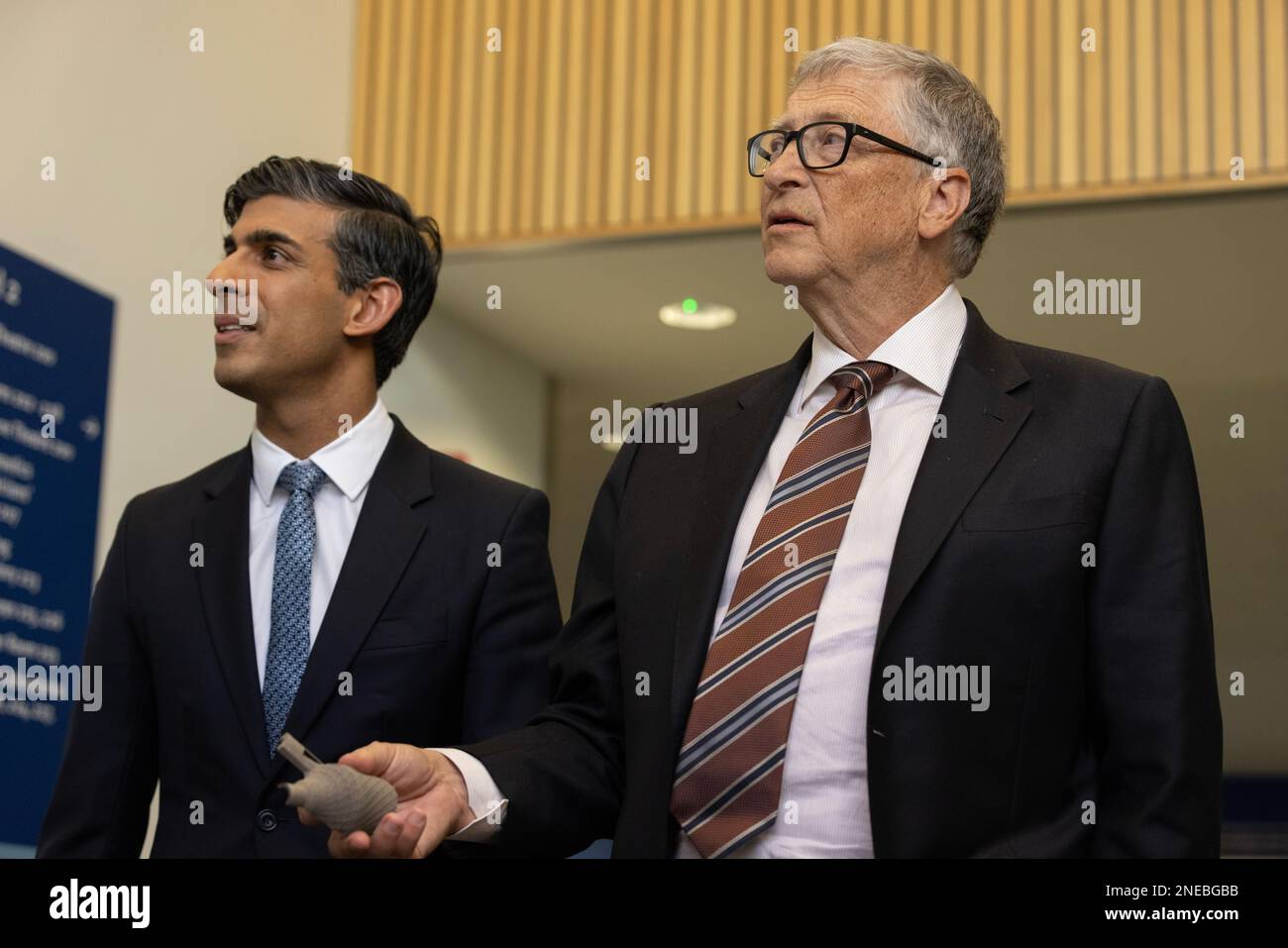 UK Prime Minister Rishi Sunak at Imperial College London with Bill ...