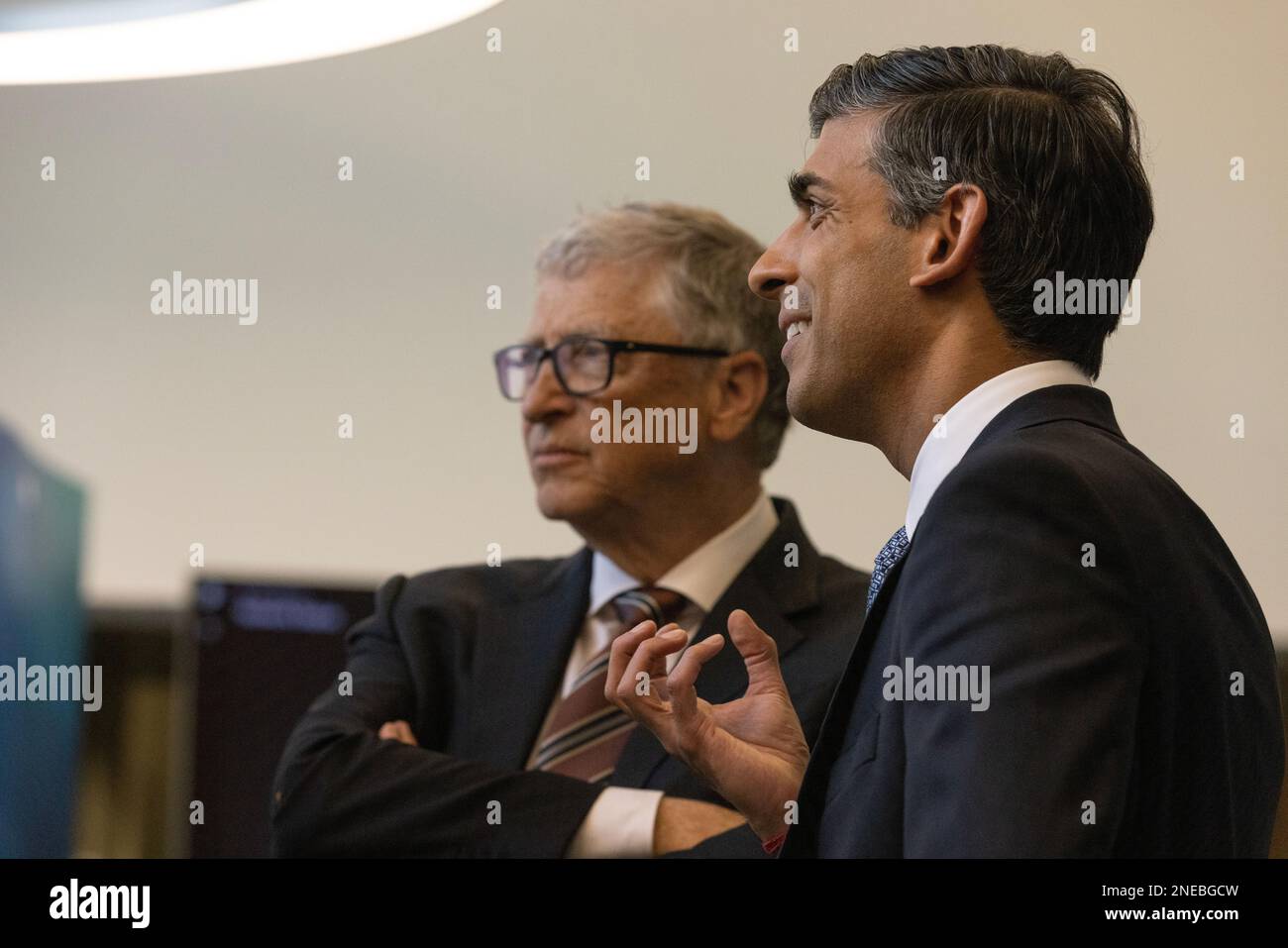 UK Prime Minister Rishi Sunak at Imperial College London with Bill ...