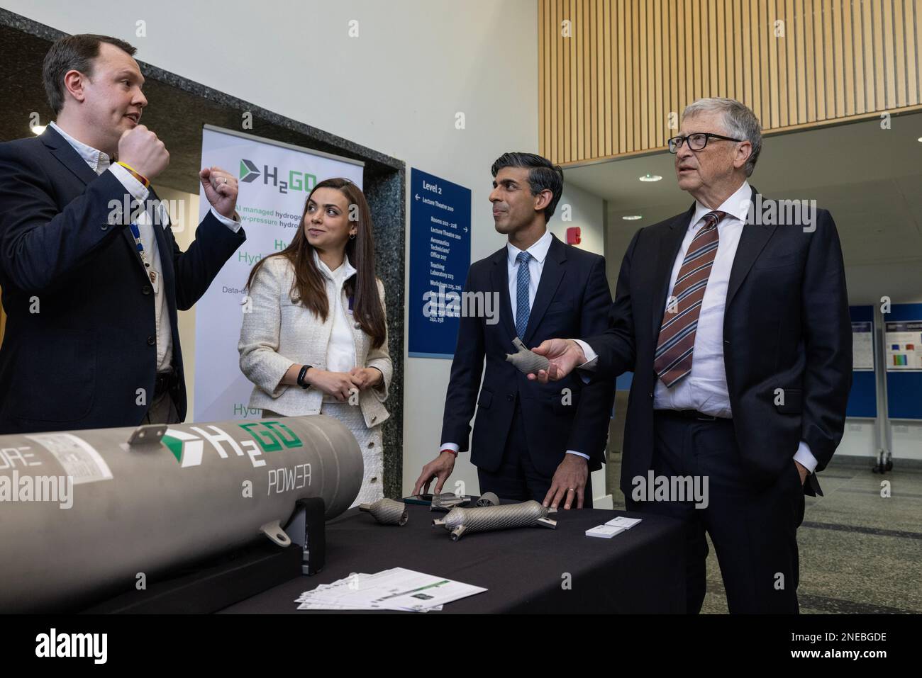 UK Prime Minister Rishi Sunak at Imperial College London with Bill ...