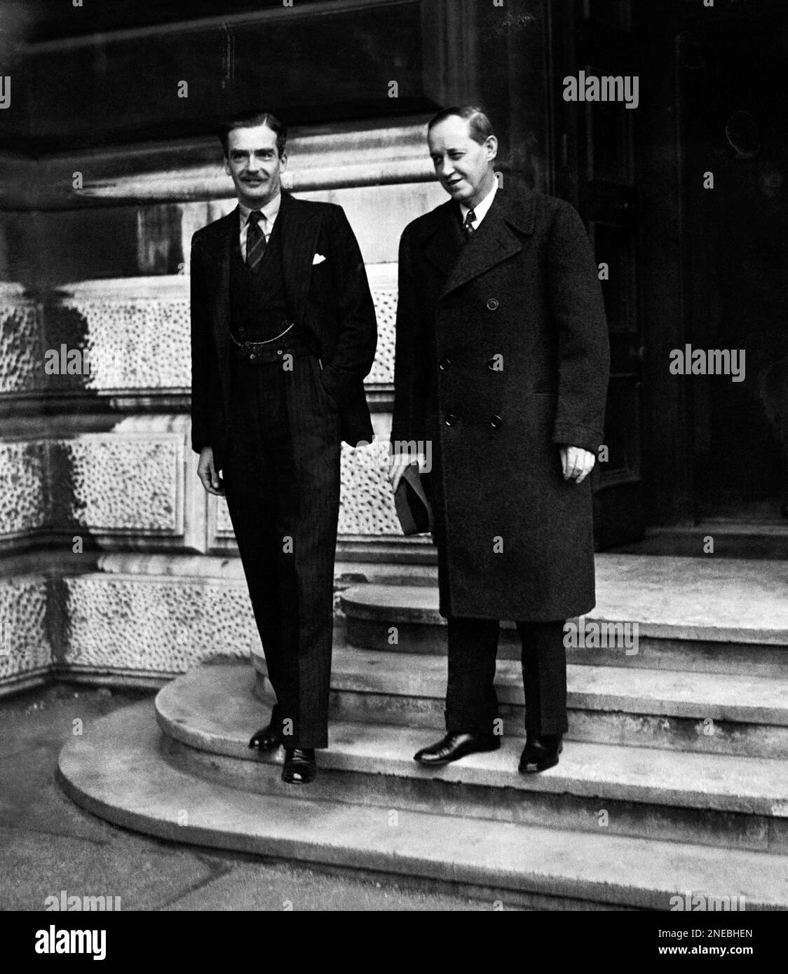 Britain's Foreign Secretary Anthony Eden, left, seen with Personal ...