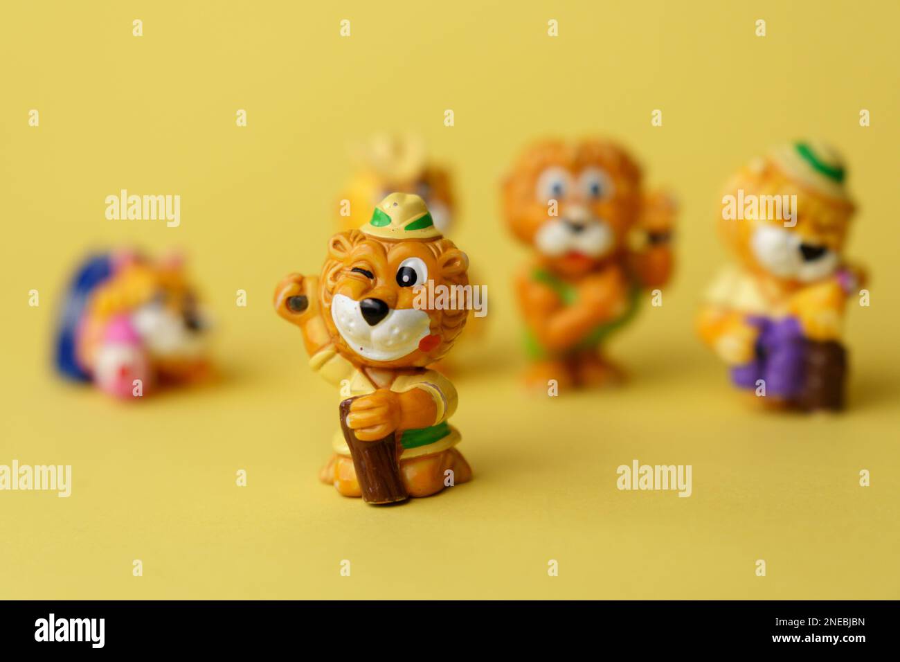 Tyumen, Russia-February 15, 2023: Kinder Surprise lions. Kinder ...