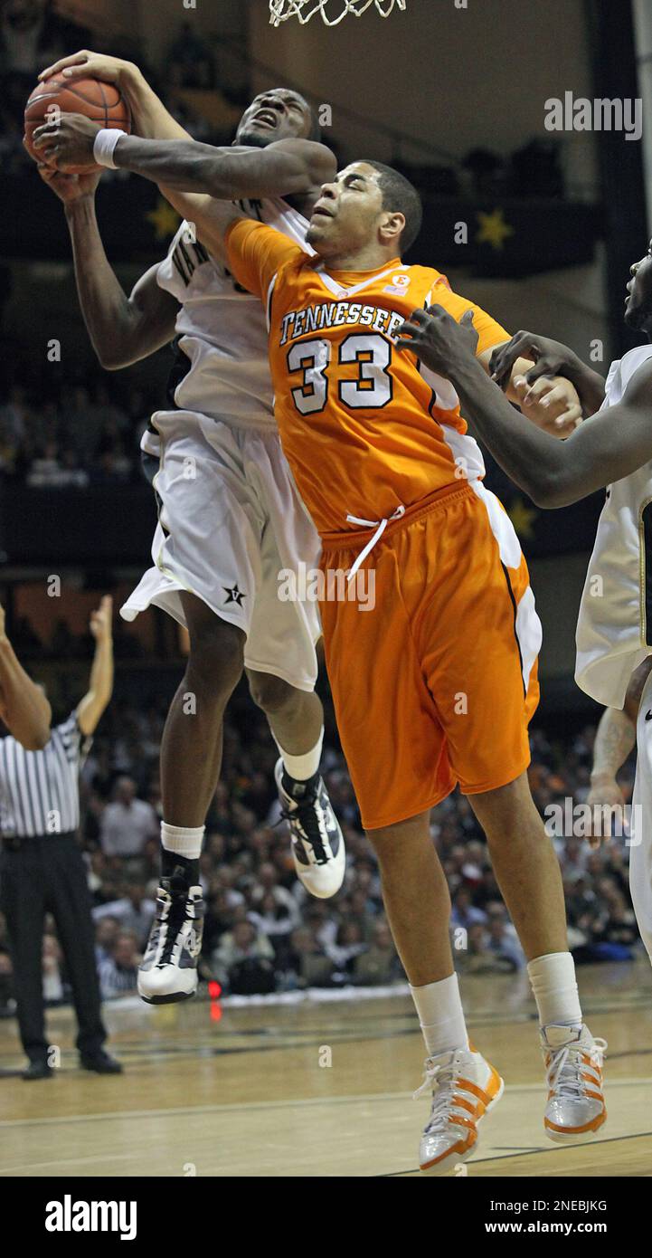 Vanderbilt center Festus Ezeli (3), of Nigeria, fights Tennessee center ...