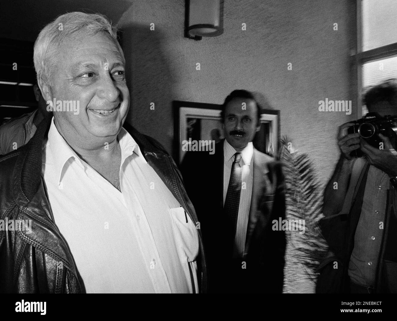 Ariel Sharon, former Defense Minister of Israel in an undated photo ...