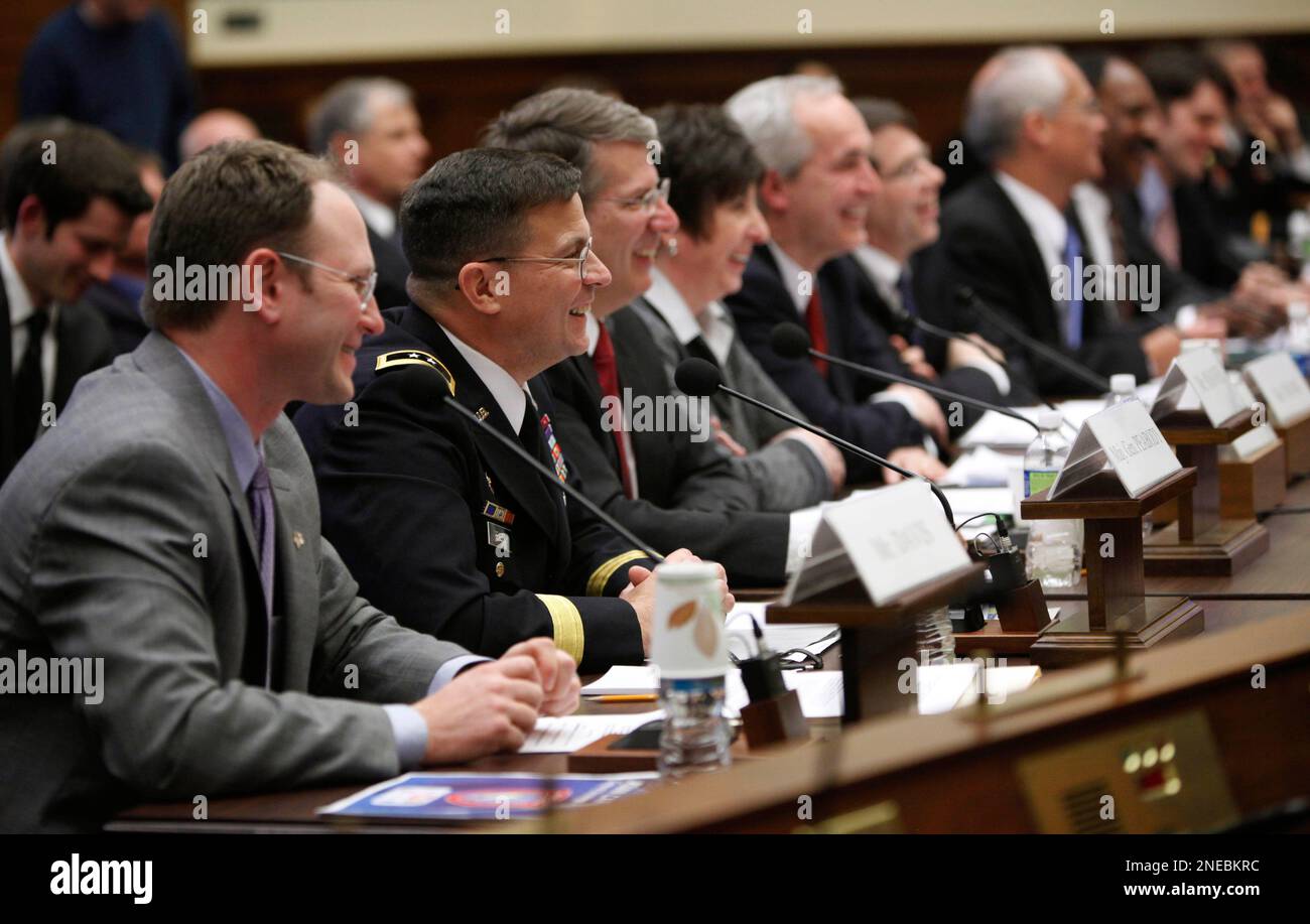 Panel of witnesses from left, Cameron Davis, senior adviser to the ...