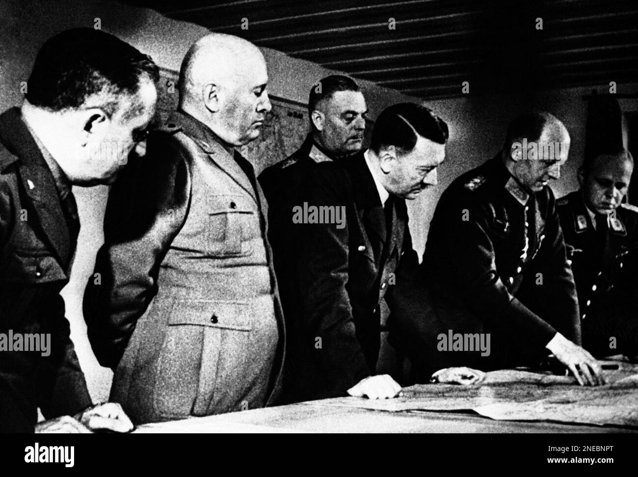 The five-day meeting between Hitler and Mussolini, somewhere on the ...