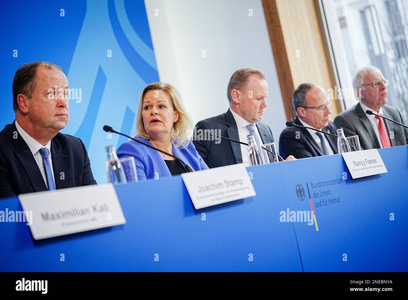 Berlin, Germany. 16th Feb, 2023. Interior Minister Nancy Faeser with ...