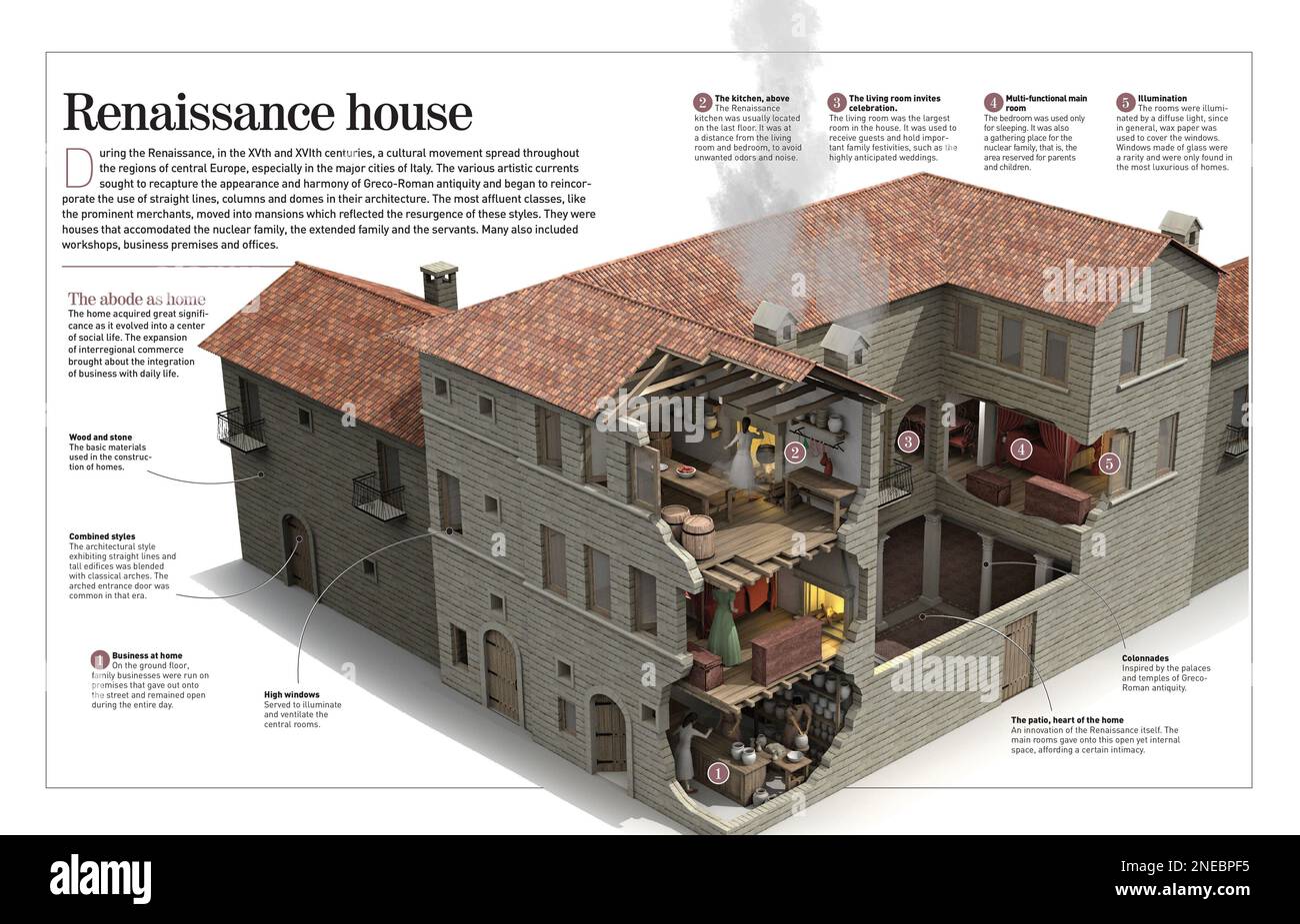 Infographic about Renaissance living, inspired in Greco-Roman ...