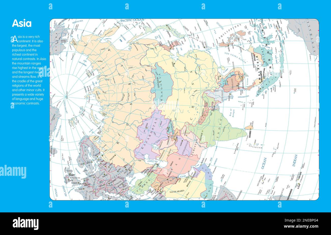 Infographic-map of Asia. [QuarkXPress (.qxp); Adobe InDesign (.indd ...