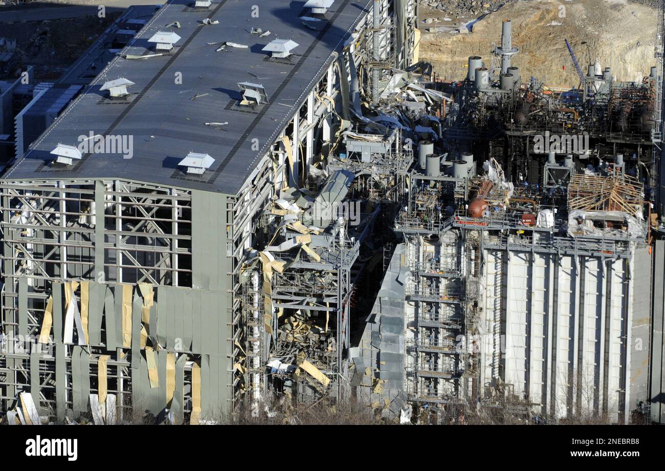 The Kleen Energy plant is seen in this aerial photo after an explosion ...