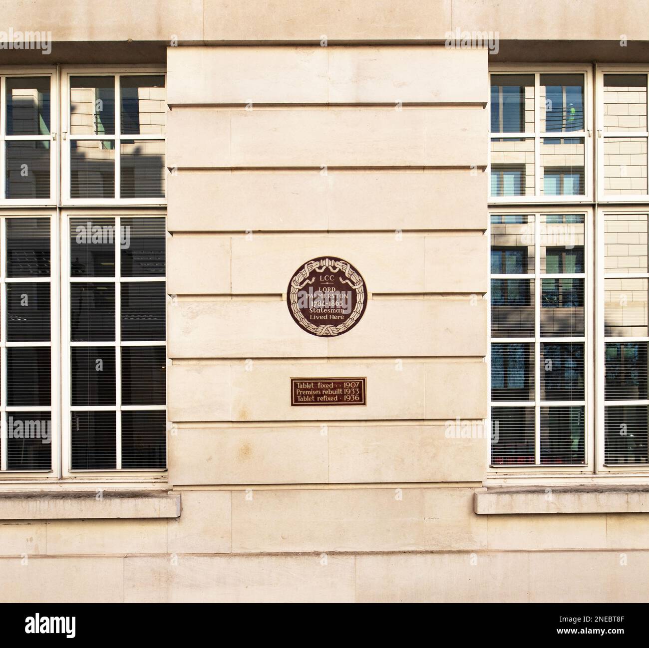 LCC (London County Council) Plaque; residence of Henry John Temple ...