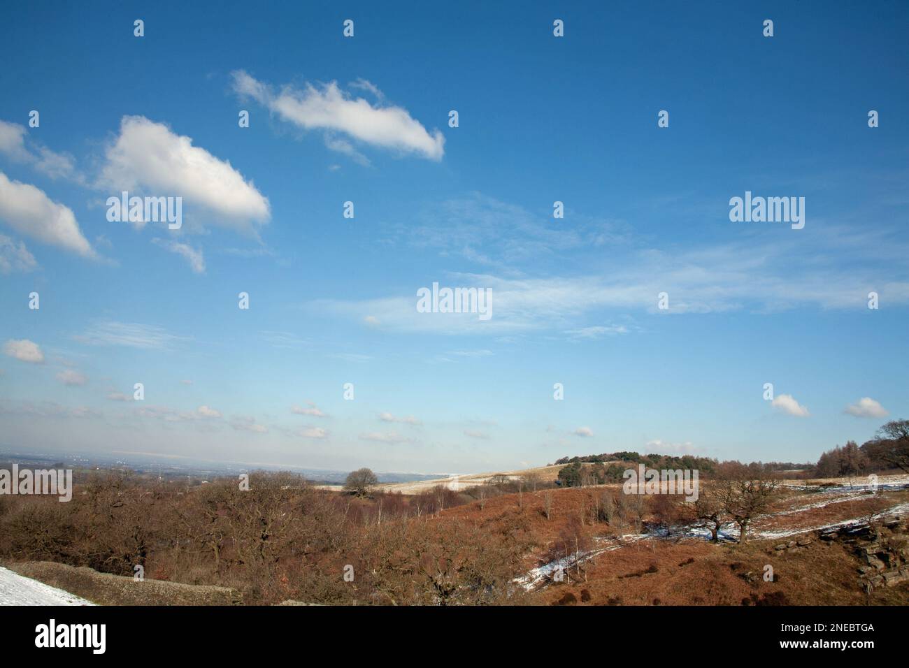 Winter view Lyme Handley Lyme Park Cheshire England Stock Photo - Alamy