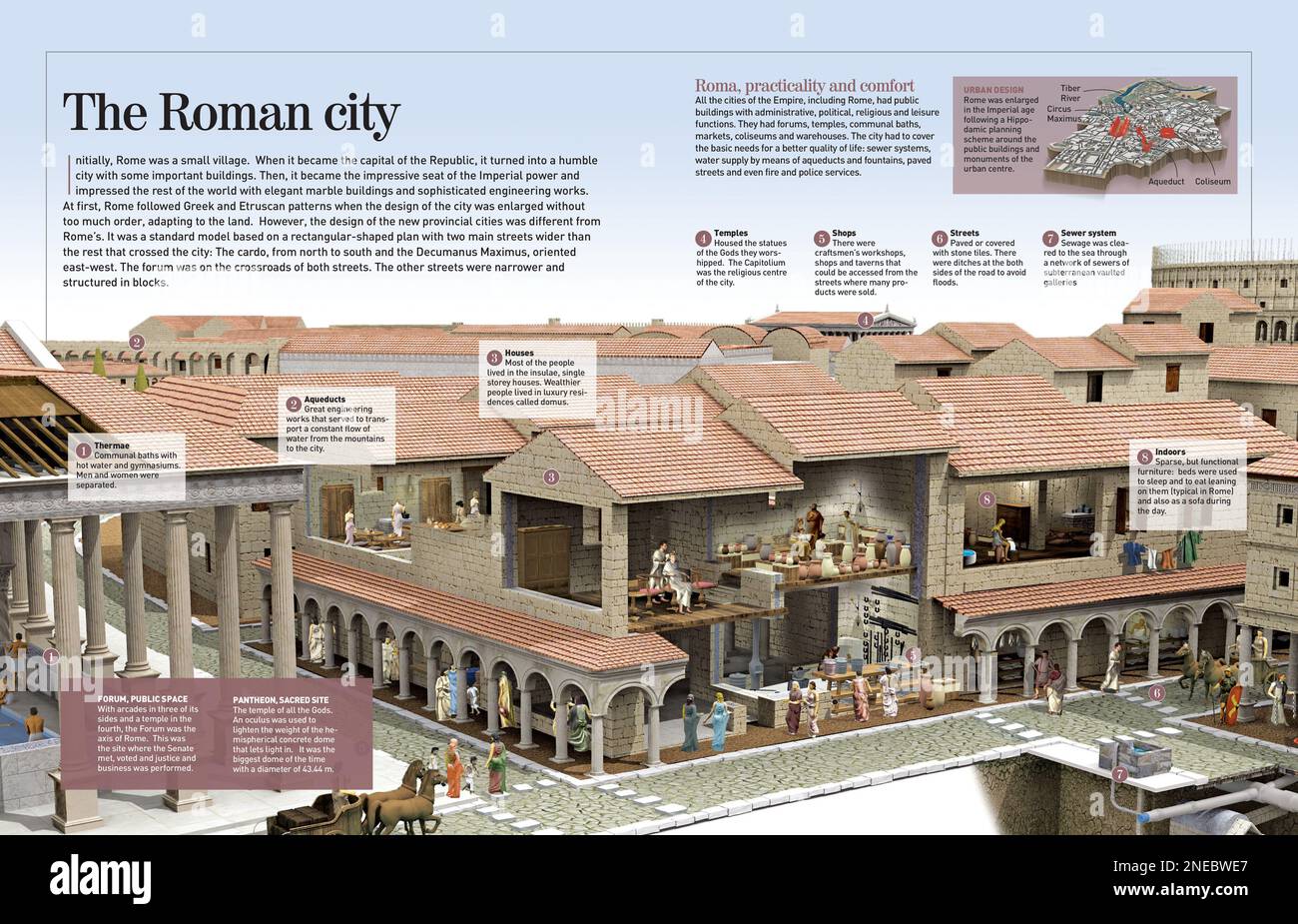 Infographic about the city of Rome and its houses during the ancient ...
