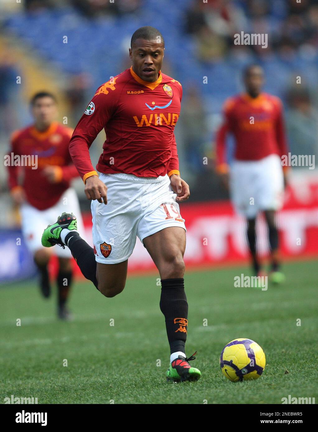 AS Roma Brazilian midfielder Julio Baptista in action during the Serie ...