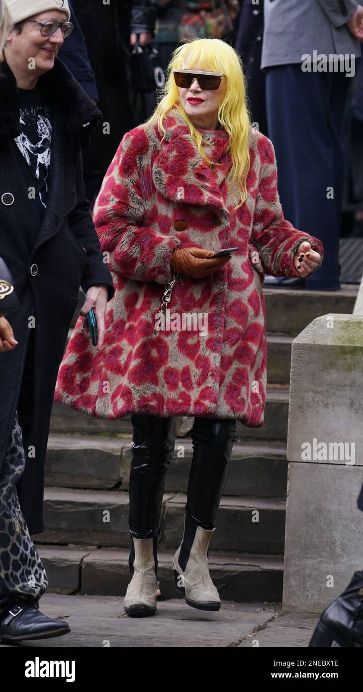 Pam Hogg arrives for a memorial service to honour and celebrate the ...