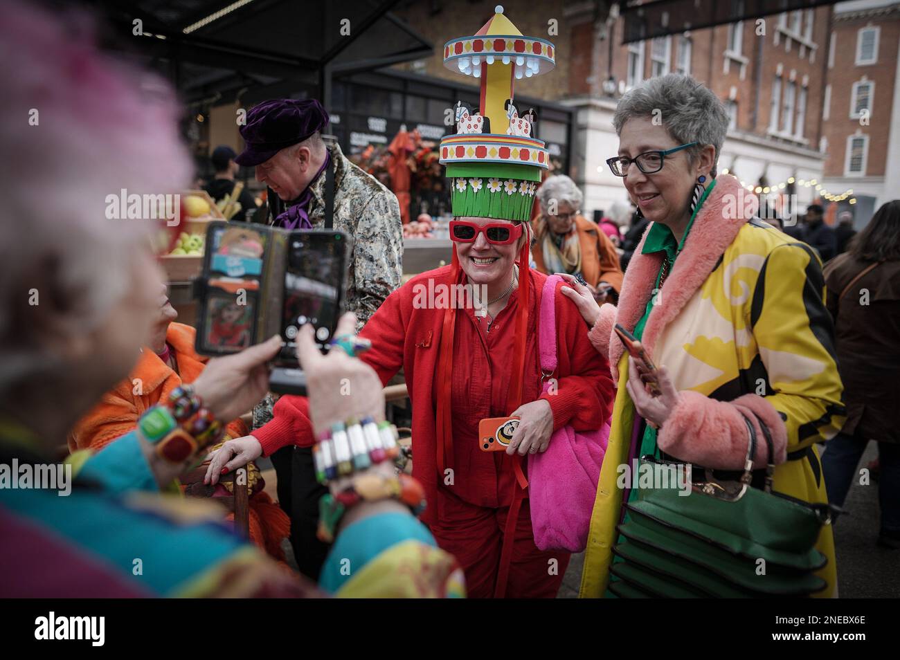London Colour Walk at Old Spitalfields Market, London, UK Stock Photo ...