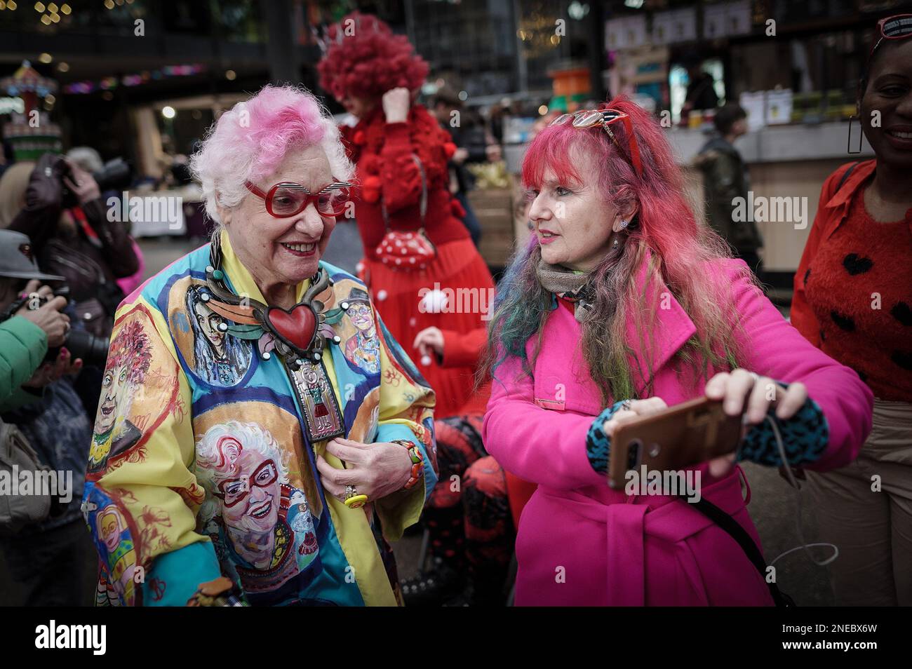 London Colour Walk at Old Spitalfields Market, London, UK Stock Photo ...