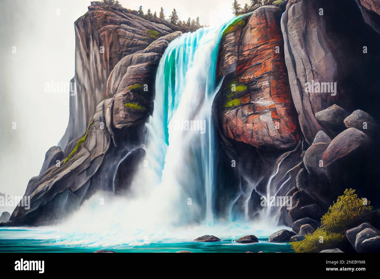 Water rocks drawing hi-res stock photography and images - Alamy