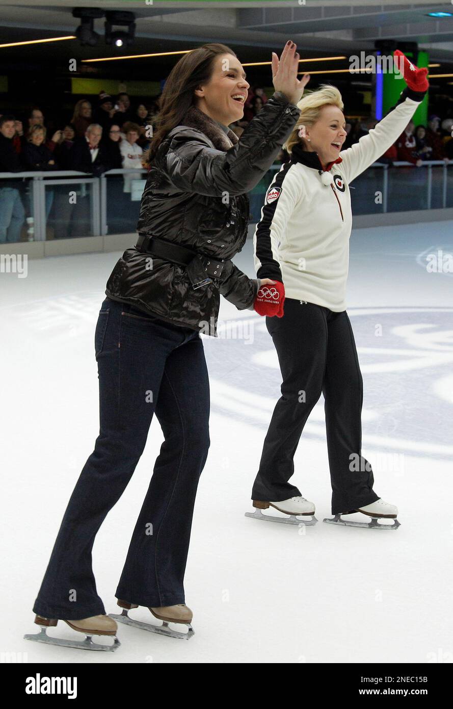 Figure skating Olympic medalists Katarina Witt, of Germany, left, and ...