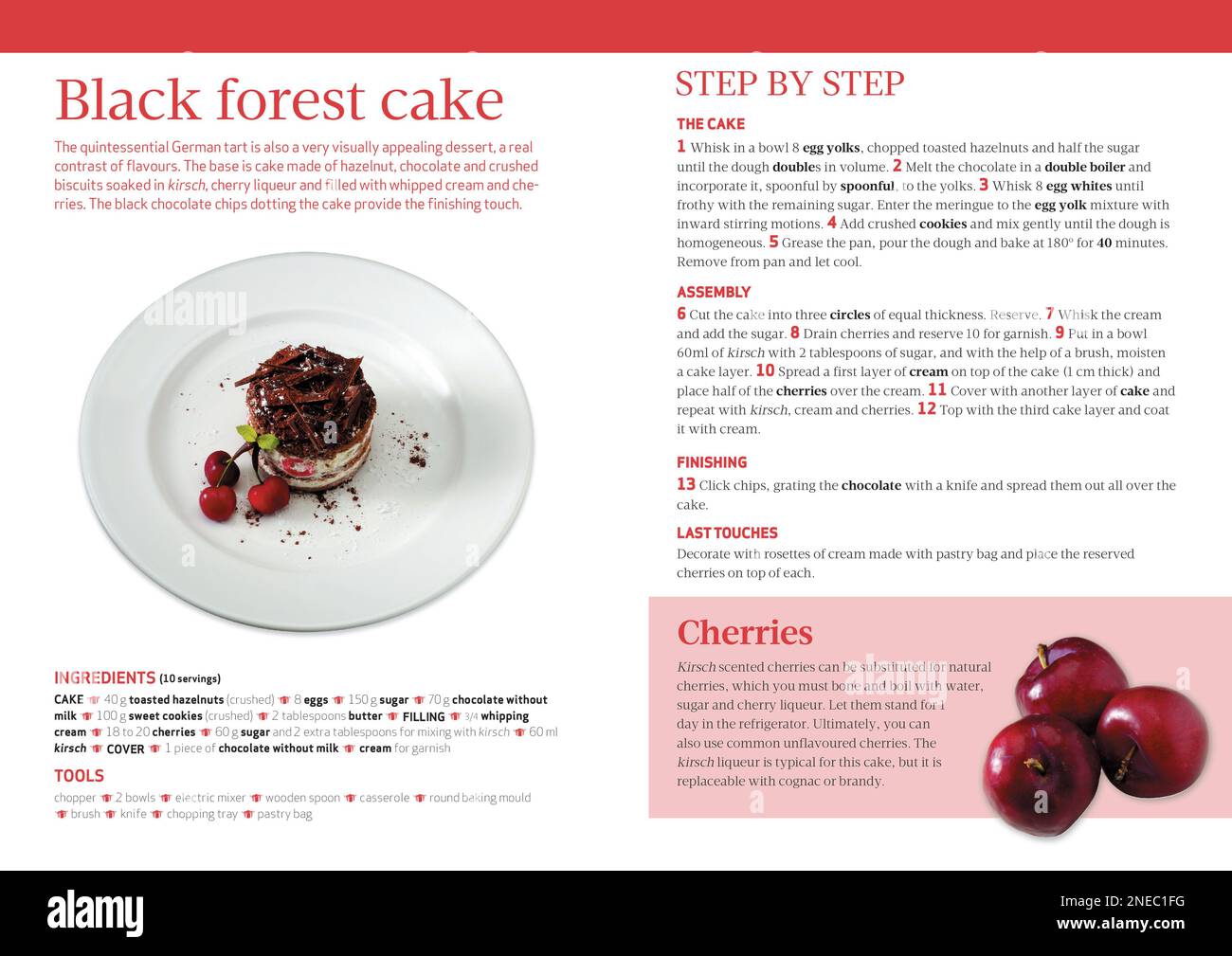 Recipe for making quintessential German cake, Black Forest, a cake with ...