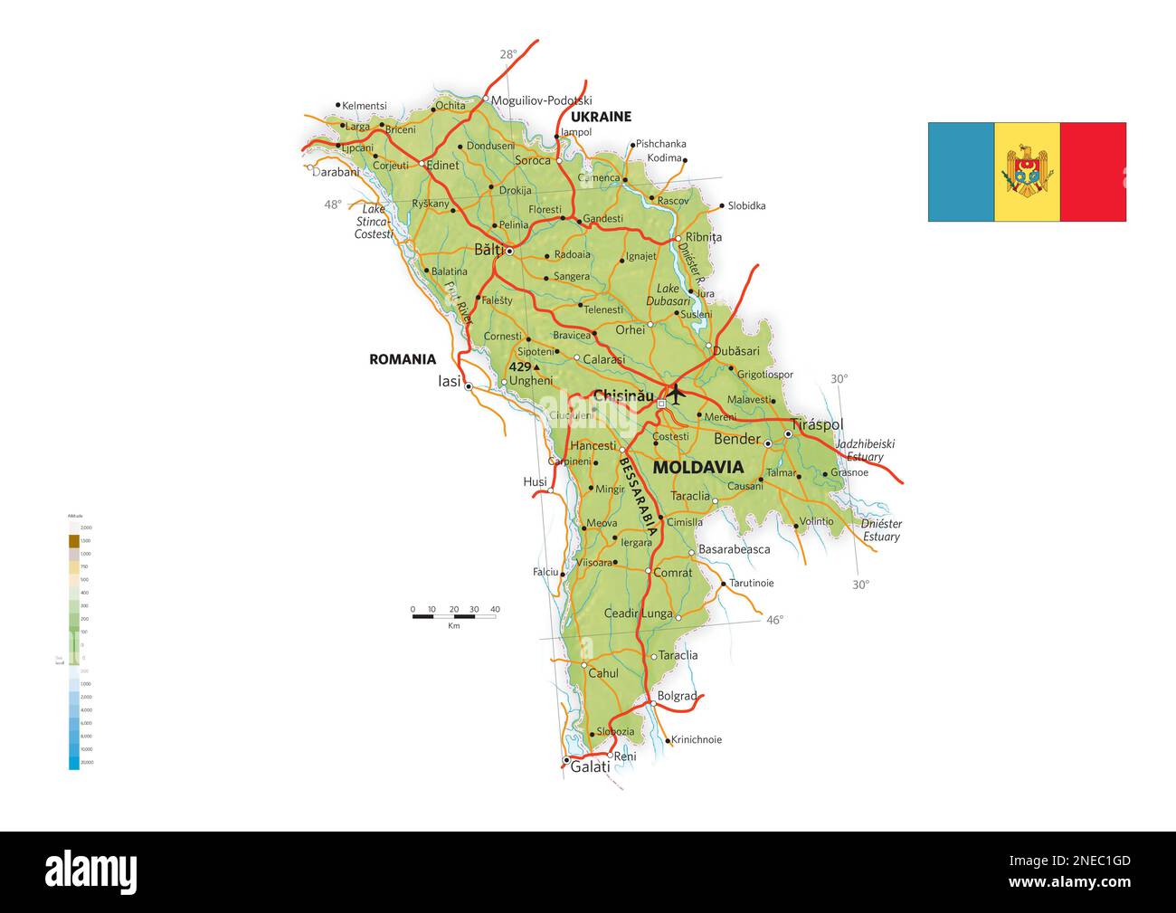 moldova physical features