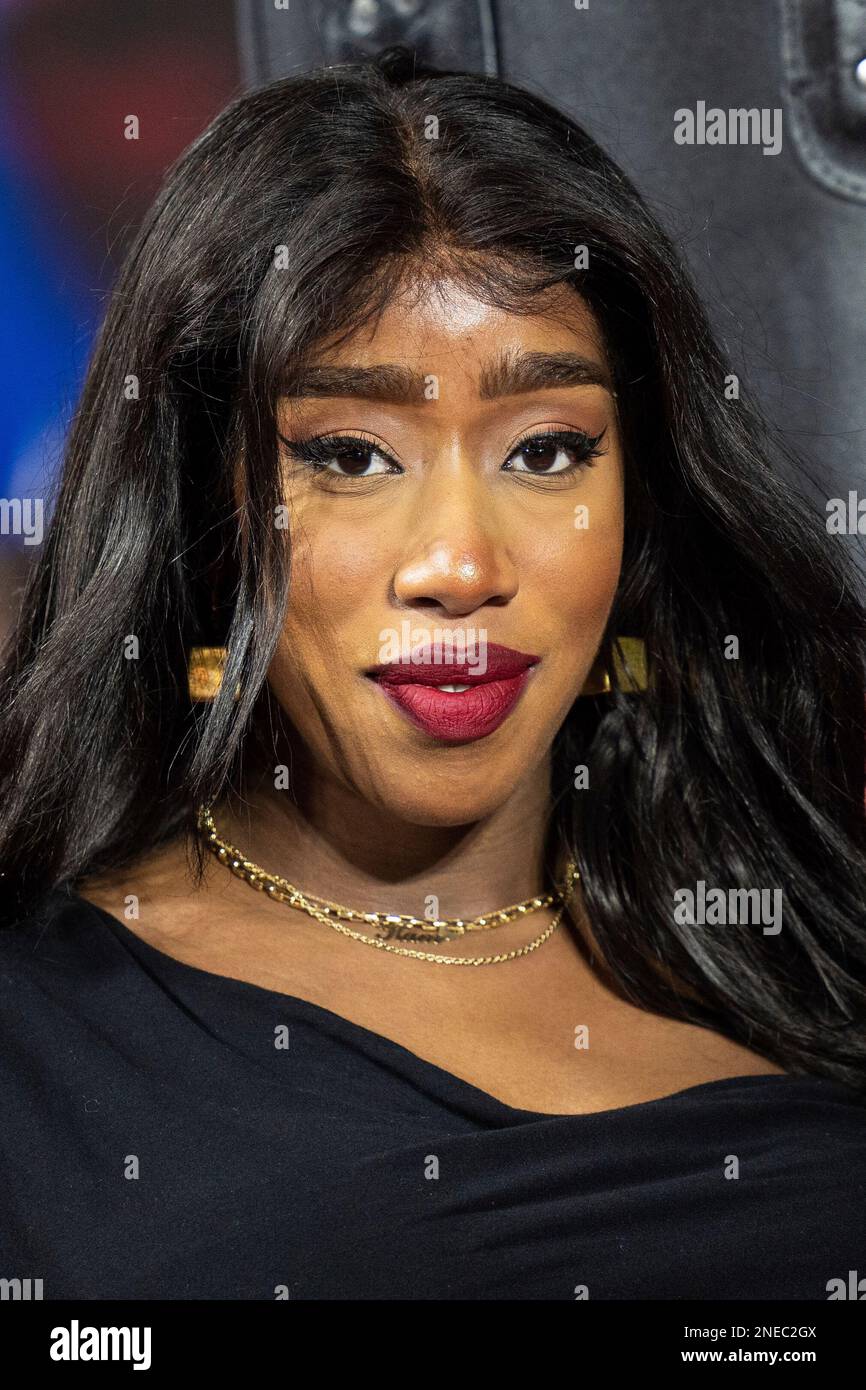 Kamille Purcell poses for photographers upon arrival for the premiere ...