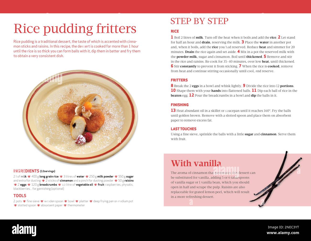 Rice pudding fritters hi-res stock photography and images - Alamy