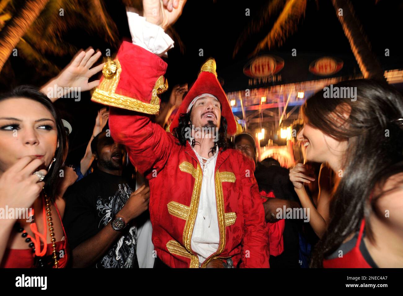 Captain Morgan and the Morganettes participate in the Super Bowl ...