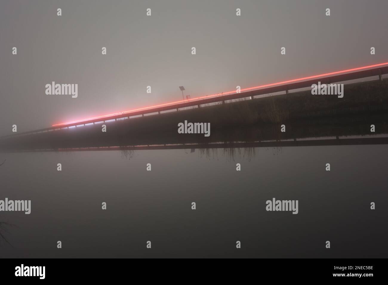 An aerial view of road with lights in night Stock Photo - Alamy