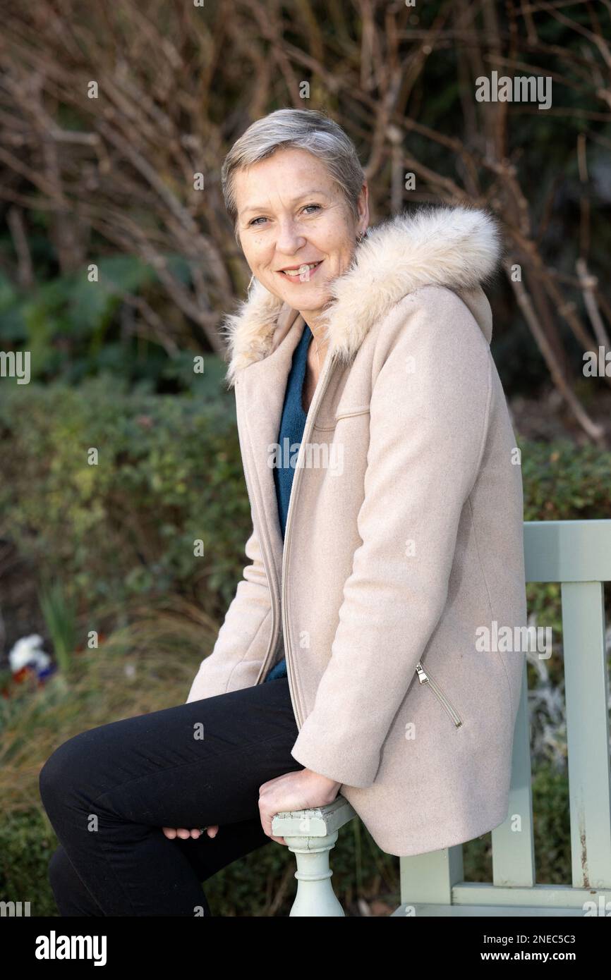 Deputy of the group Horizons et apparentes, Anne Le Henanff poses at ...