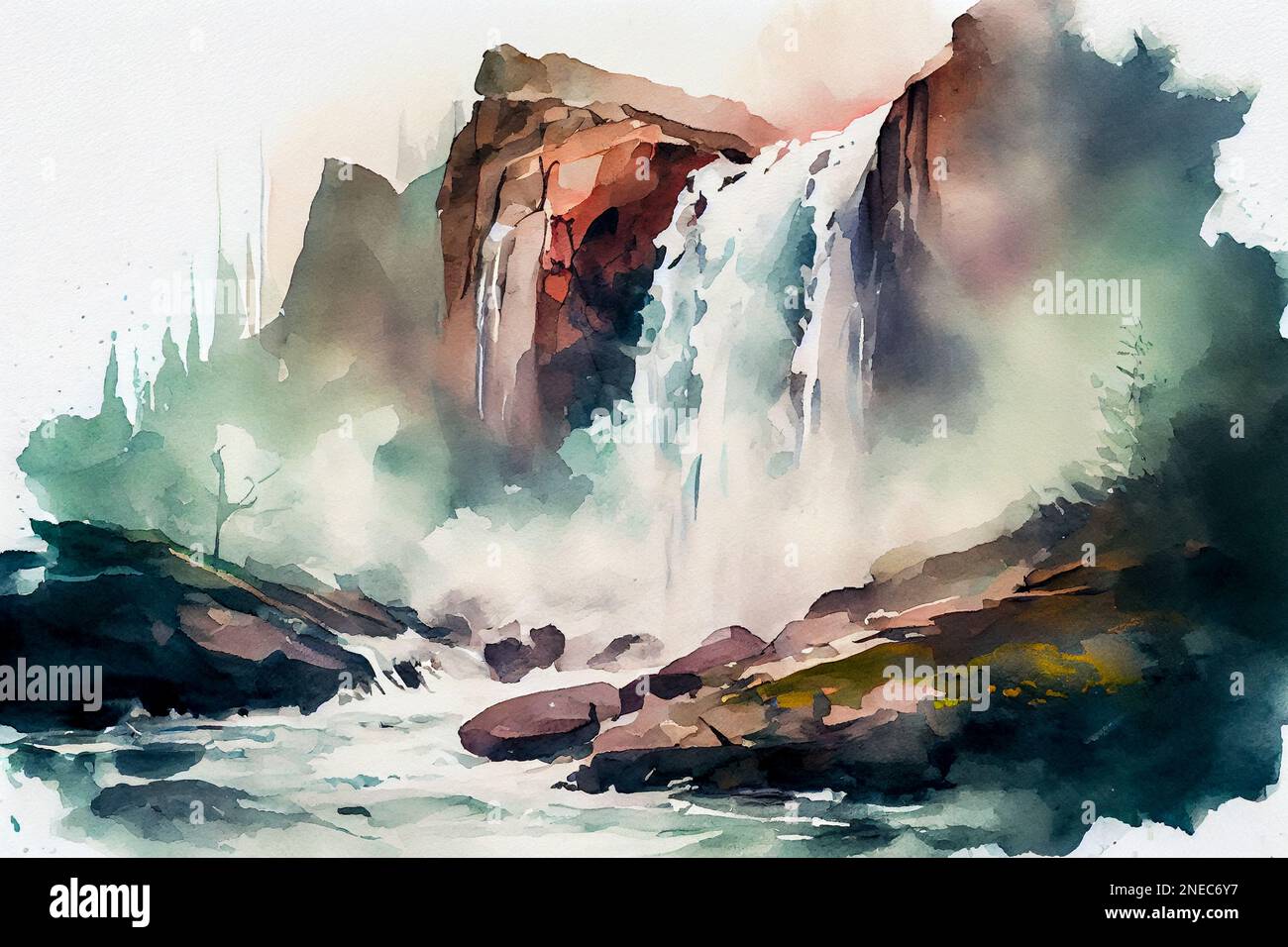 Water rocks drawing hi-res stock photography and images - Alamy
