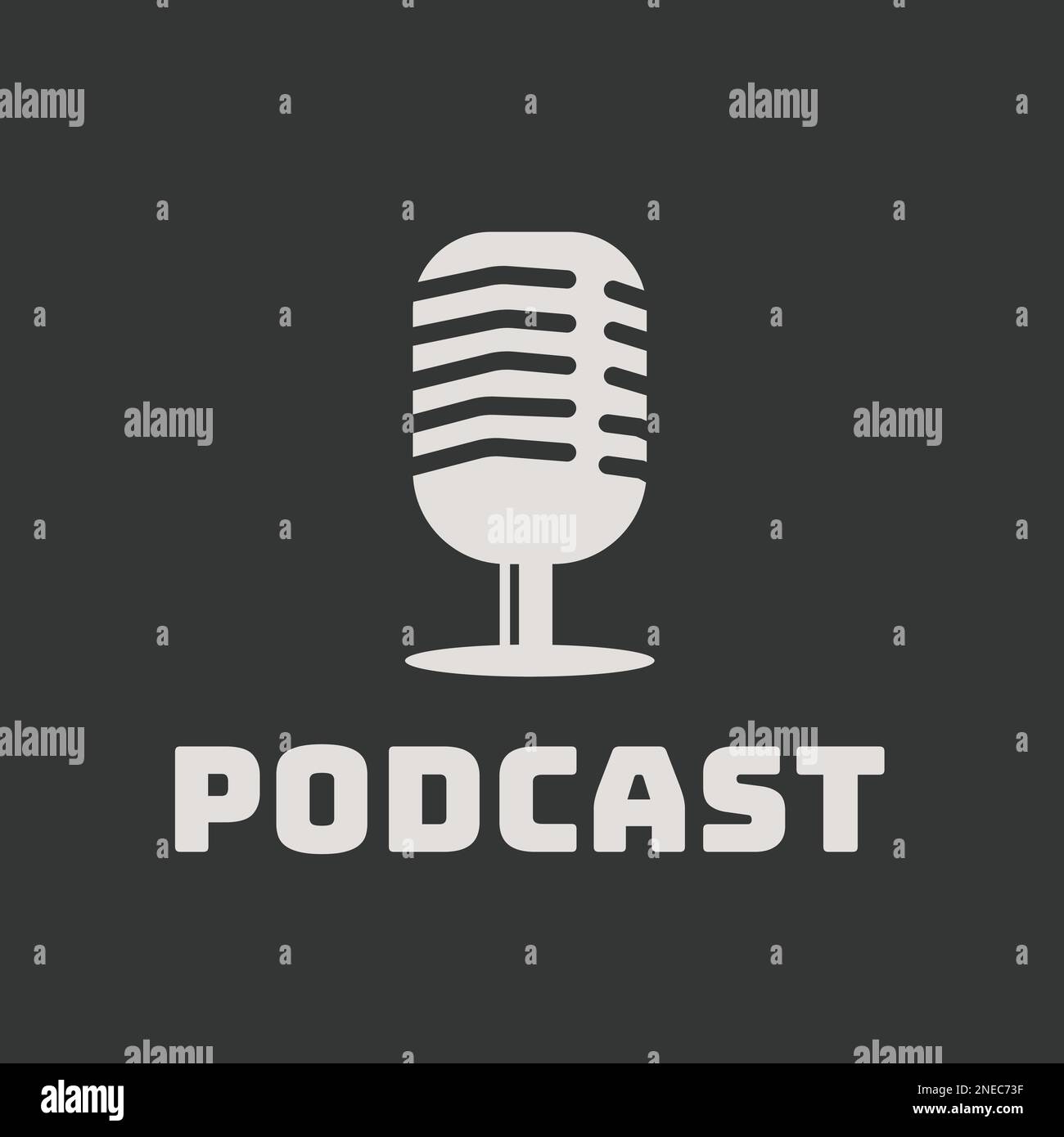 Podcast design inspiration. Flat vector illustration, icon, logo design ...