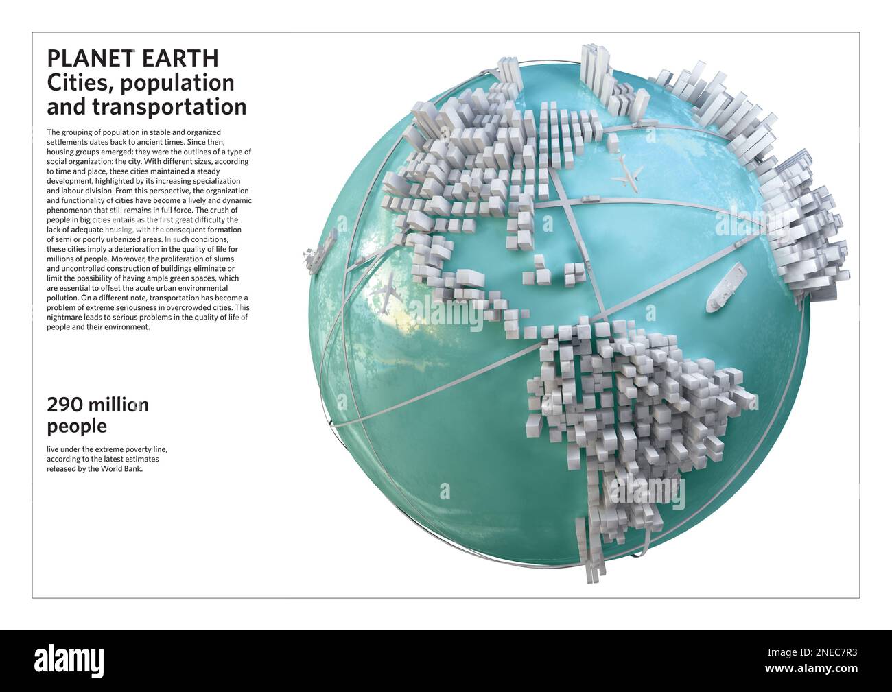 Symbolic picture of Planet Earth in reference to the huge number of ...