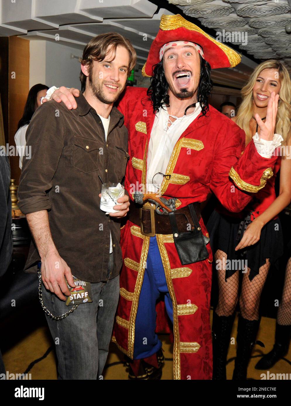 Captain Morgan and the Morganettes attend the Gridiron Greats party in ...